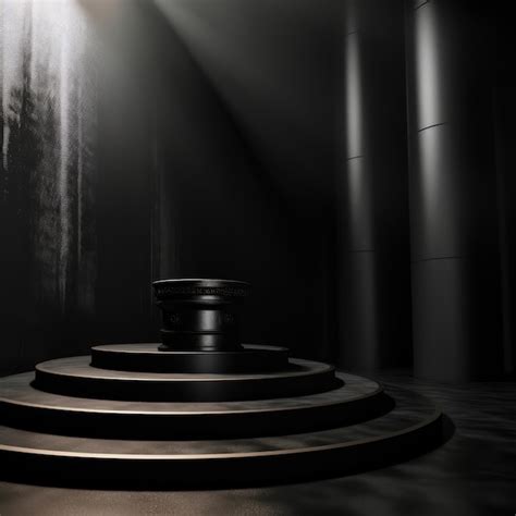 Premium Photo A Black Circle With A Large Black Object In The Middle Of It
