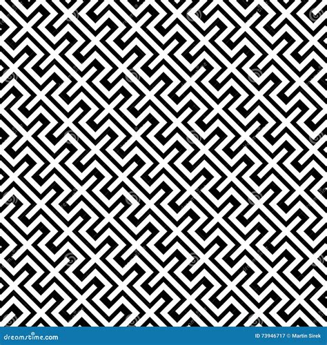 Vector Modern Abstract Geometry Lines Pattern Black And White Seamless Geometric Background