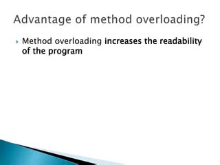 4 Method Overloading PPTX Programming Languages Computing