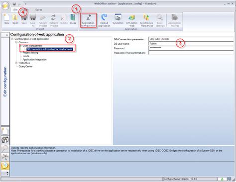 Weboffice Author Application Settings