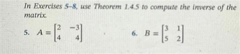 Solved In Exercises Use Theorem To Compute The Chegg Com