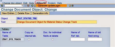 Creating SAP Change Document Object SCDO Using CDHDR CDPOS Table For Different Applications