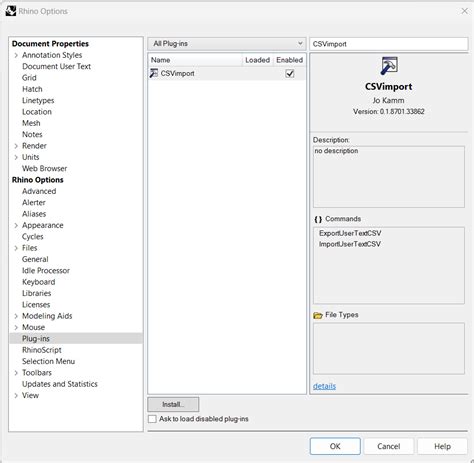 is there any alias script to import keys and values rhino mcneel forum