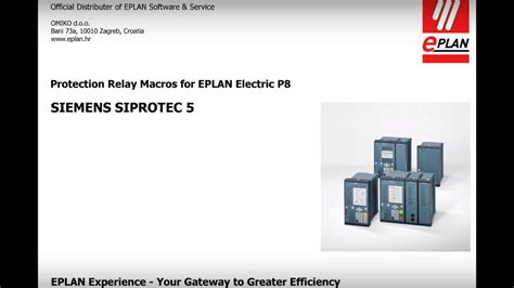 siemens siprotec 5 macros for eplan electric p8 youtube