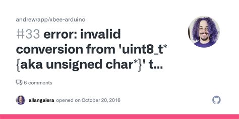 Error Invalid Conversion From Uint8t Aka Unsigned Char To Char · Issue 33