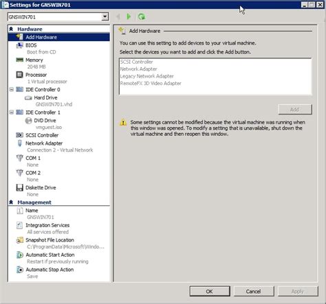 Configuring Hyper V