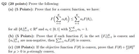 Solved Proof As A Convex Function Parts B And C Written