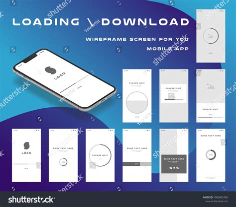 10 1 Ui Kits Wireframes Screens Stock Vector Royalty Free 1060855760 Shutterstock