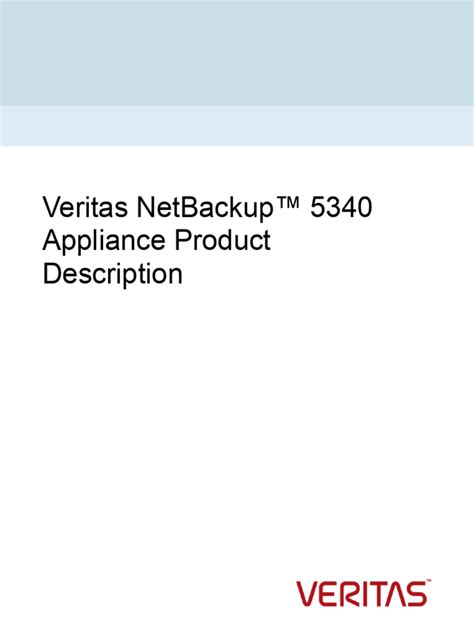 Netbackup 5340 Appliance Product Description Pdf Hard Disk Drive Computer Data Storage