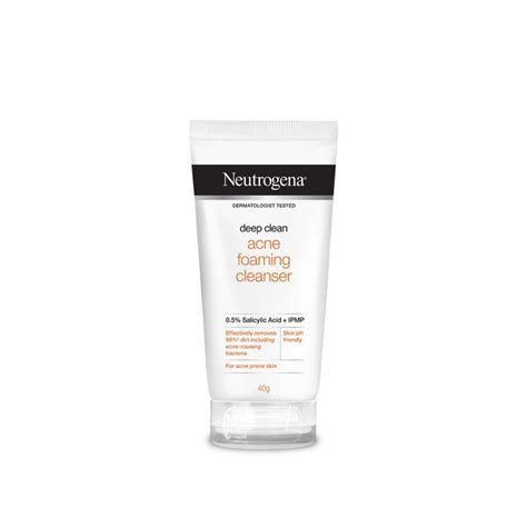 Neutrogena Dc Acne Fc 40g นูโทรจีนา ดีพ คลีน แอคเน่ โฟมมิ่ง คลีนเซอร์ 40 กรัม Shopee Thailand