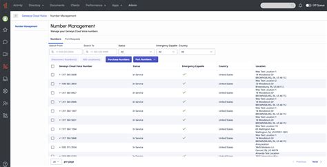 Enhancements To Genesys Cloud Voice Number Management Interface