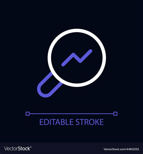 Analytic Tool Pixel Perfect Color Linear Ui Icon Vector Image