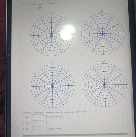 solved plot the point given in polar