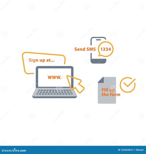 Laptop With Cursor Send Phone Message Receive Sms Notification