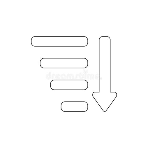 Sort By Attributes Arrow Outline Icon Signs And Symbols Can Be Used