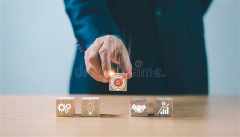 Businessman Setup Objective Plan Action Target Stock Image Image Of