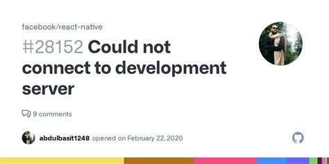 Could Not Connect To Development Server · Issue 28152 · Facebookreact Native · Github