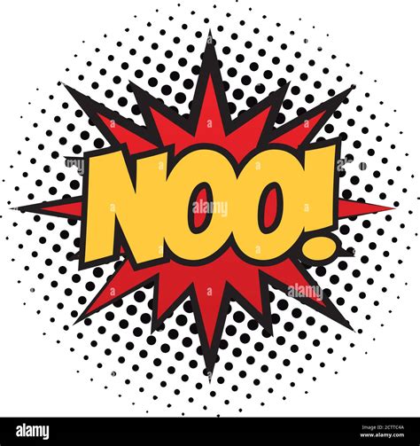 expression splash with noo word pop art fill style vector illustration design Stock Vector Image ...
