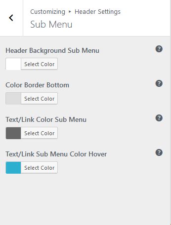 Header Settings Customization ThimPress Docs