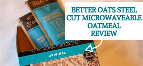 Better Oats Steel Cut Oatmeal Packet Review Original The Vegans Pantry