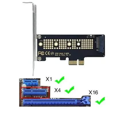 Переходник Адаптер PCI-E на M.2 NVMe SSD FENVI PCIe 4.0 X1 X4 X8 X16 ...