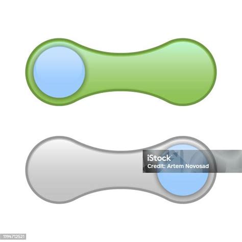 슬라이더 켜기 및 끄기 응용 프로그램 및 아이디어에 적합한 녹색및 회색 메뉴 배경 흰색 배경에 격리된 벡터입니다 개념에 대한 스톡 벡터 아트 및 기타 이미지 Istock