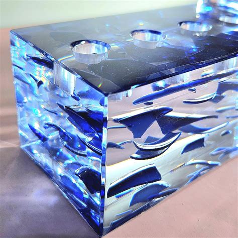 Smashed Glass Menorah Jewish Wedding Keepsake Resin Art 12x4x3 Etsy