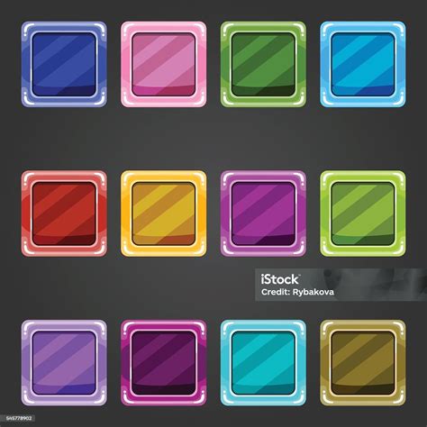 Shiny Concave Buttons Stock Illustration Download Image Now Art Art And Craft Candy Istock