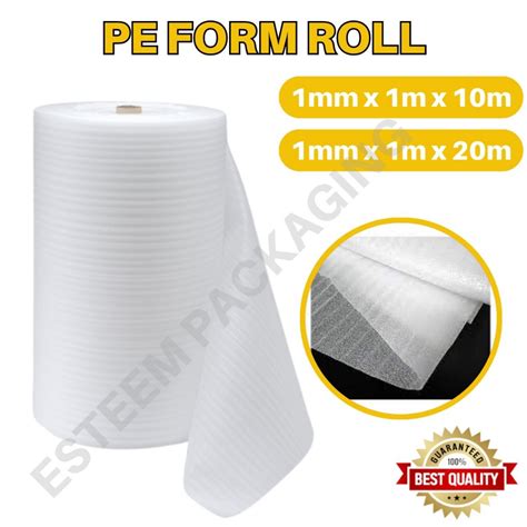 Pe Foam Plain Pe Foam Polyethylene Foam 1mm X 1m X 10m 20m [ready Stock] Shopee