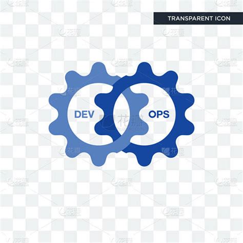 Devops 矢量图标在透明背景上隔离 Devops Lo