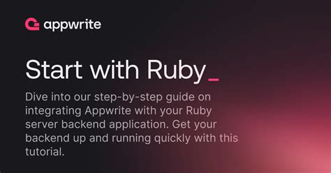 Start With Ruby Docs Appwrite