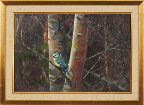 Thure Wallner “blåmes” Signed Th Wallner Oil On Panel Art