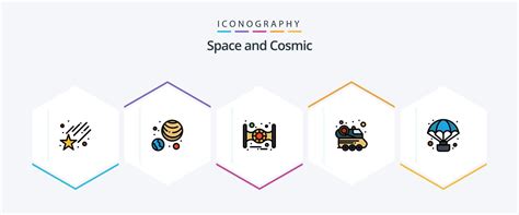 Space 25 Filledline Icon Pack Including Balloon Star Wars Air