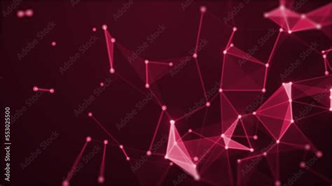 Red Futuristic Technology Glowing Plexus Connection Network Background Digital Plexus Network
