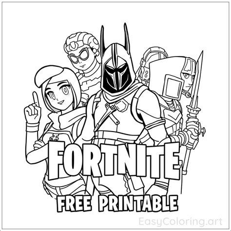 Fortnite Logo Coloring Pages To Print 2025