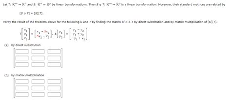 Let T RmRn And S RnRp Be Linear Transformations Chegg