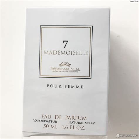 Parfums Constantine Mademoiselle Mademoiselle №7 - «Mademoiselle №7 ...