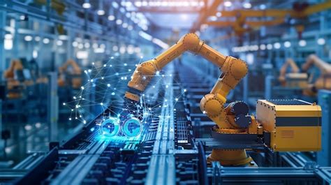 Premium Photo Smart Factory Floor Interconnectivity In IoT Manufacturing