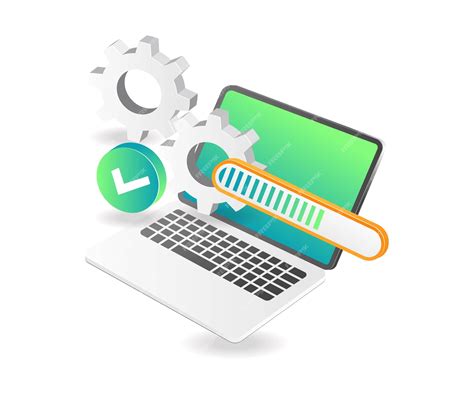 Premium Vector Application Computer Update Maintenance Process