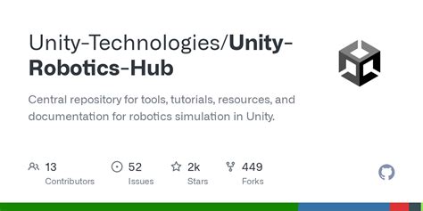 Unity Robotics Hubreadmemd At Main · Unity Technologiesunity Robotics Hub · Github