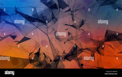 3d rendering abstract background on the basis of plexus technological