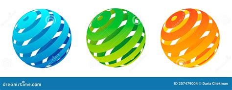 Set Of Realistic Decorative 3d Spheres Stock Vector Illustration Of Collection Glass 257479004