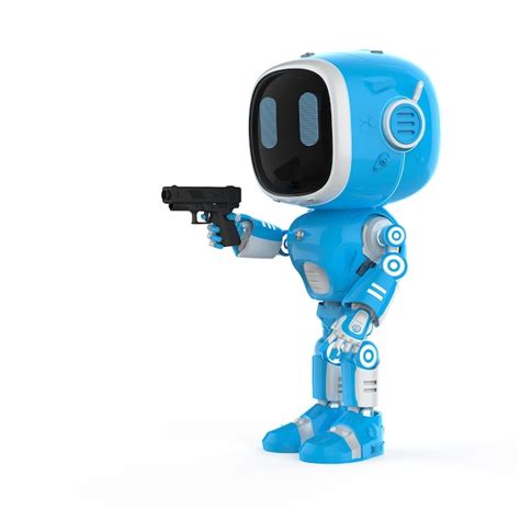 Premium Photo Blue Robotic Assistant Or Artificial Intelligence Robot