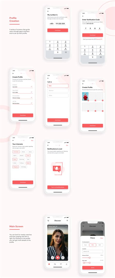 Dating App UI Design On Behance