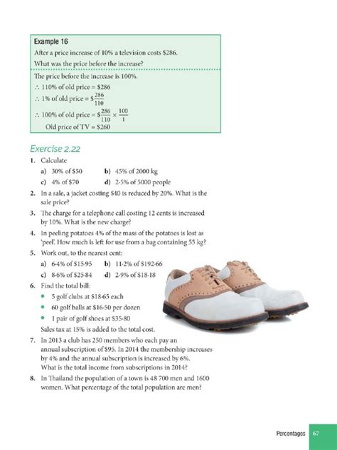 Percentages Igcse Pdf Percentages Igcse Pdf