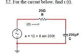 Solved For The Circuit Below Find I T Chegg Com