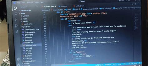 Tapas Kumar On Linkedin Creating My Portfolio Using Html And Css Thank You Bharat Intern For