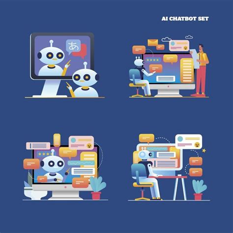 premium vector ai chatbot set vector ai chatbot vector ai translate