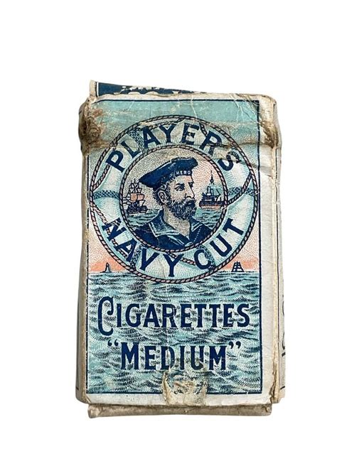 Ww2 Canadian Players Navy Cut Cigarettes Medium Package Empty 2