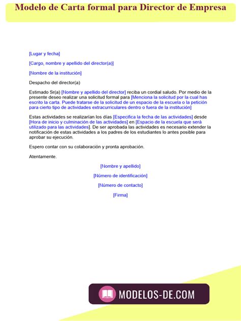 Modelo De Carta Formal Para Director De Escuela Pdf Crecimiento